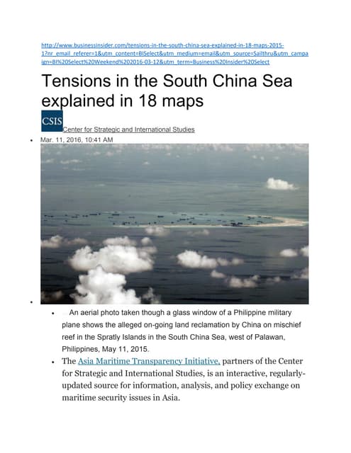 South China Sea Dispute | PPTX