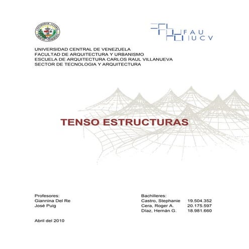 Membranas textiles - Tenso estructuras | PPTX