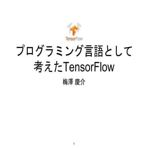 プログラミング言語として考えたTensor flow | PPT