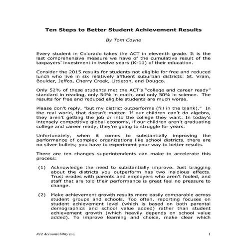 Ten steps to_better_student_achievement | PDF