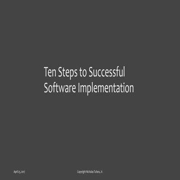 Ten Steps To Successful Software Implementation | PPTX | Web ...