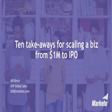 Ten Take-Aways for Scaling a Biz From $1M to IPO | PDF