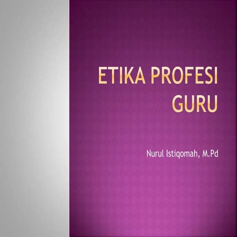 etika profesi guru | PPT