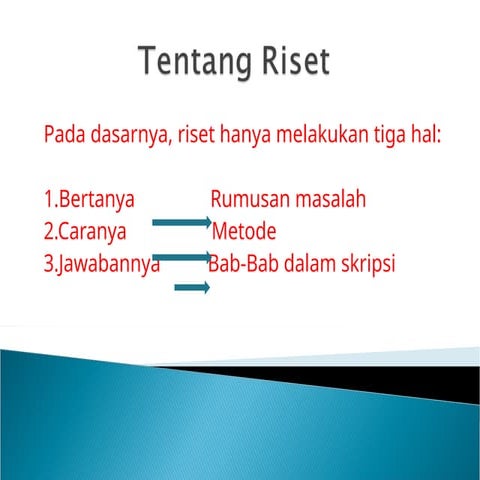 Tentang Riset; Cara Memilih Topik Riset.ppt