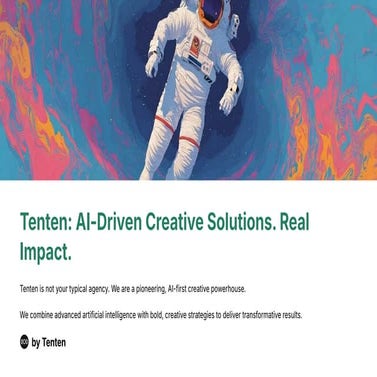 Tenten: AI Driven Creative Solutions [English] | PPT