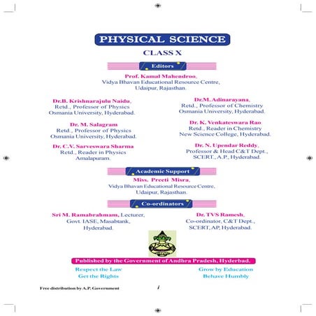 Tenth class state syllabus-text book-em-ap-ts-physical science | PDF
