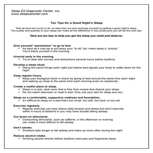 Sleep Hygiene | PDF