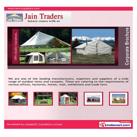 Jain Traders, Jodhpur, Camping Tent | PDF