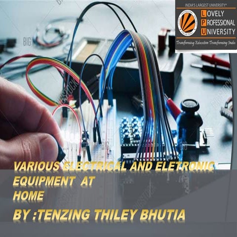 various electrical and electronic equipment at home. | PPTX