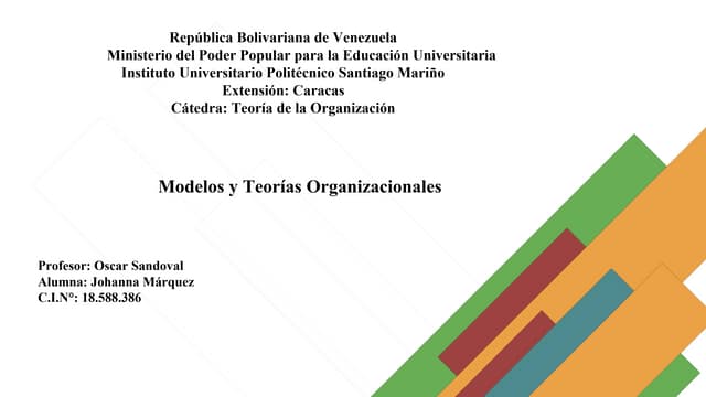 Teoría De La Organización Ppt Descarga Gratuita