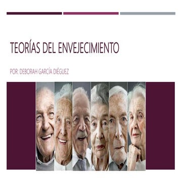 Teorías del envejecimiento | PPT