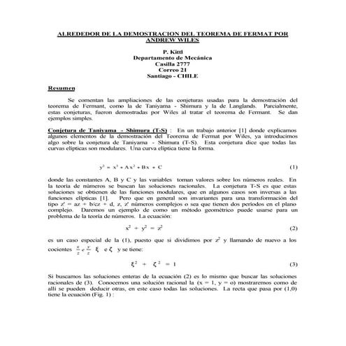 Teorema de fermat | PDF