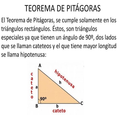 Teorema de pitágoras | PPTX
