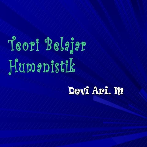 Teori belajar-humanistik | PPT