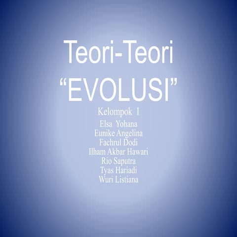 Teori Evolusi | PPTX