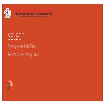Teori 2 - Soal SELECT | PPT
