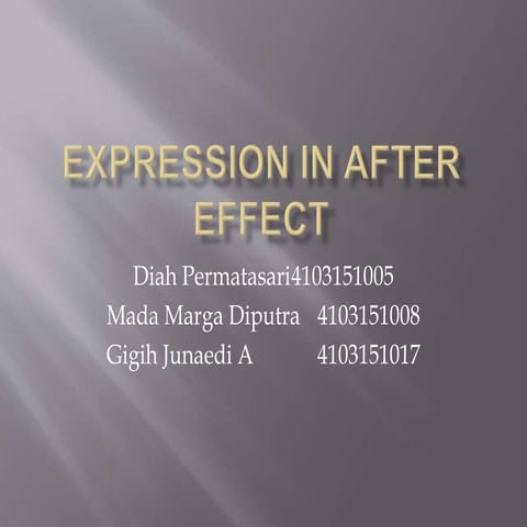 After Effect Expression | PPTX