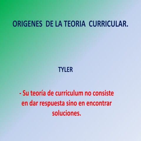 Modelo curricular de Ralp W. Tyler | PPT