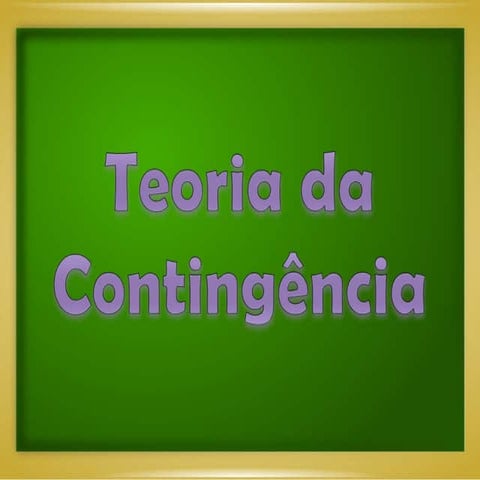 Resenha: Teoria Contingencial: Ambiente | PDF