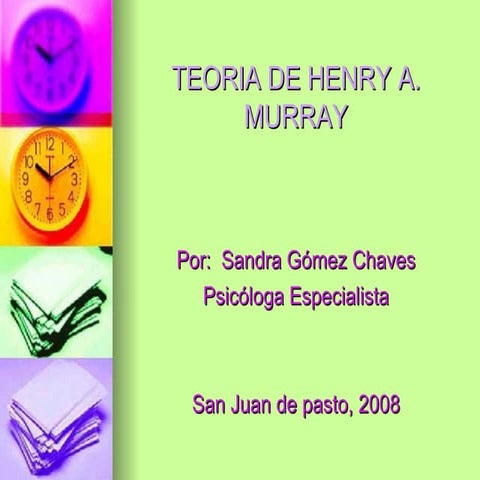 Teoria de henry murray | PPT