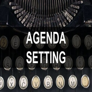 Teoria de la agenda setting | PPTX