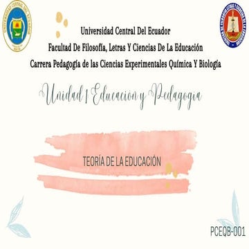 Teoria de la educacion | PPTX