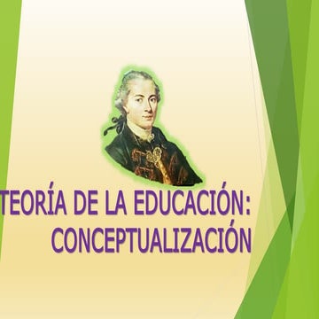 Teoría de la educacion (yola) | PPTX | Education