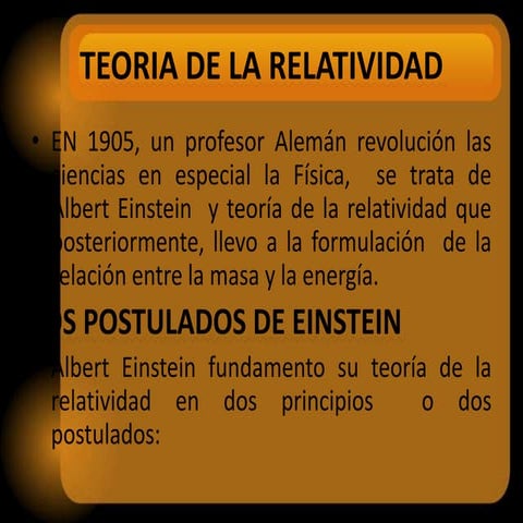 la relatividad especial y la relatividad general | PPTX