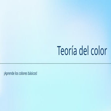 Teoría del color para 1º de ESO colores básicos | PPTX
