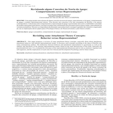 Teoria do apego | PDF