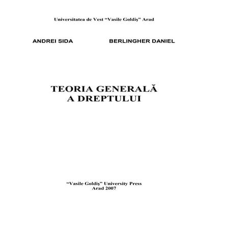 Teoria generala a dreptului | PDF
