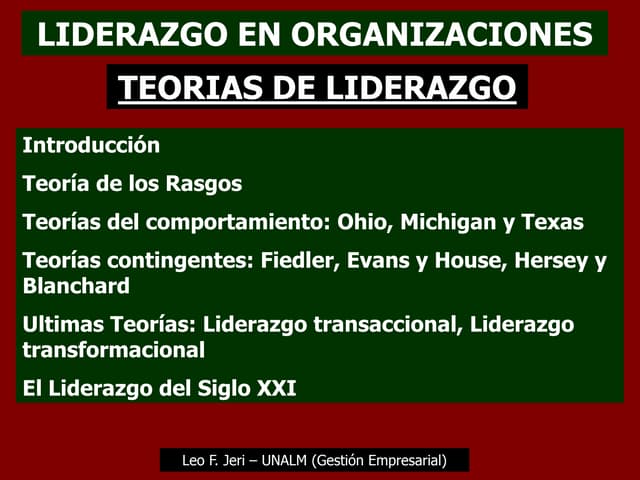 Teorias Del Liderazgo 01 28 06