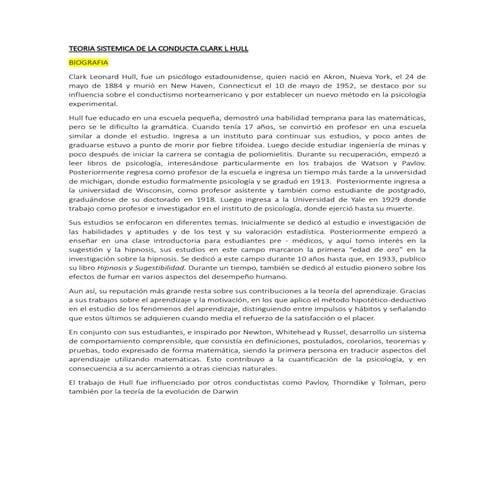 TEORIA SISTEMICA DE LA CONDUCTA CLARK L HULL.docx