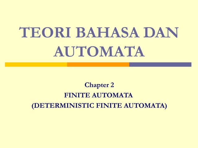 Teori Bahasa dan Otomata 1 | PPTX
