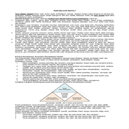 Teori belajar gestalt | DOCX