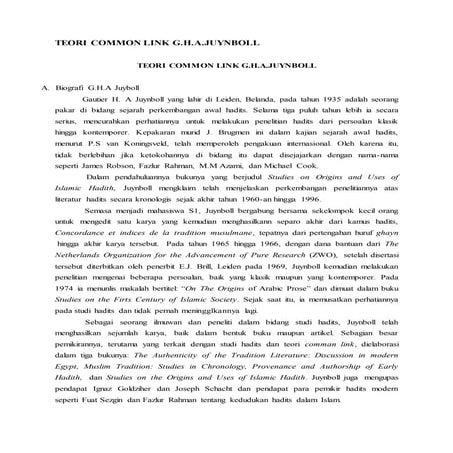 Teori common link g | DOCX