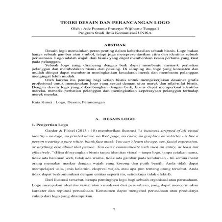 Integrated Marketing Communication - teroi tentang logo | PDF