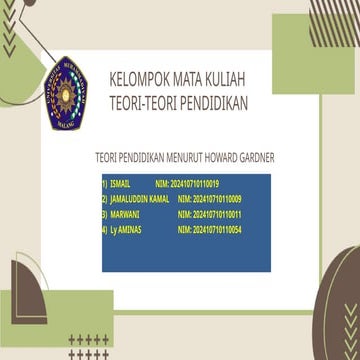 Teori Howard Gardner.ppt TTP (Ismail dkk).pptx