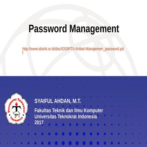 Teori modul 2_password management | PDF