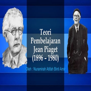 Jean piaget teori Kognitif | PPTX
