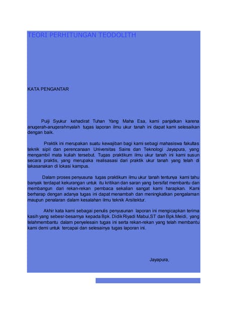 pengkuran jarak dan sudut (ilmu ukur tanah) | PDF