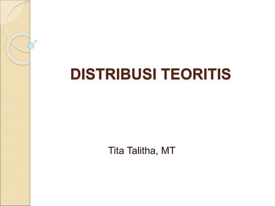 Distribusi teoritis | PPT