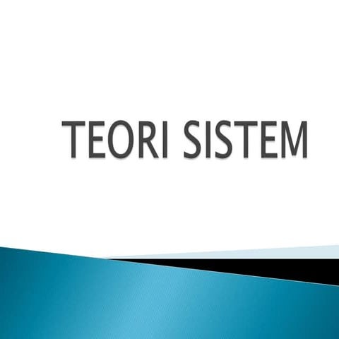 Teori sistem | PPT