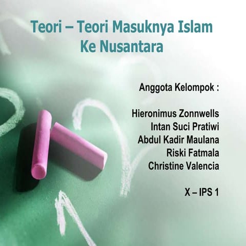Teori – teori masuknya islam ke nusantara | PPTX