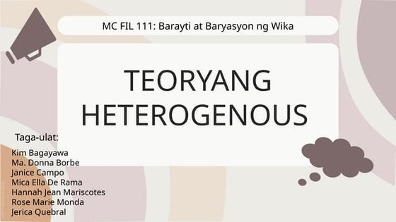 Baryasyon at Barayti ng WIka | PPT