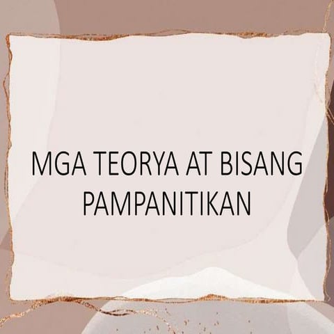 Teoryang Pampanitikan DIAZ, J. Teoryang Pampanitikan | PDF