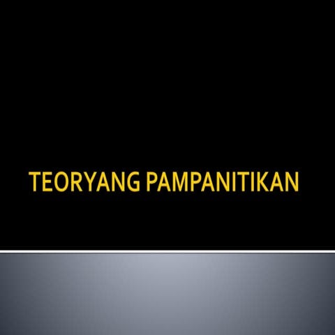 Teoryang pampanitikan | PPTX