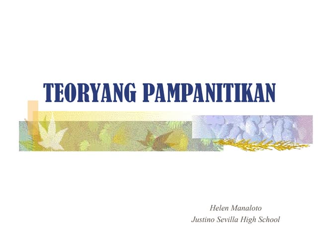 Mga Teoryang Pampanitikan | PPTX