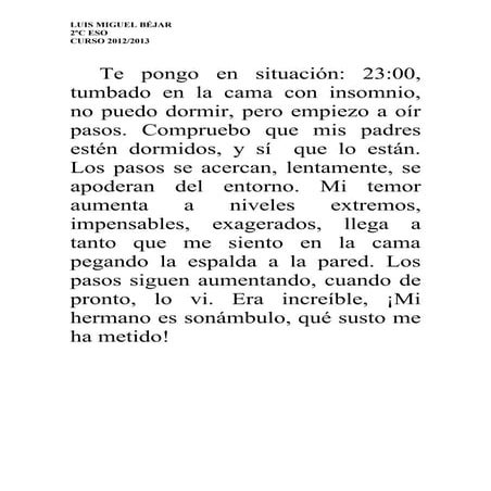 Te pongo en situación. microrrelato | DOC