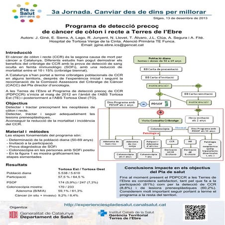 TE Programa de detecció precoç de càncer de colon i recte | PPS